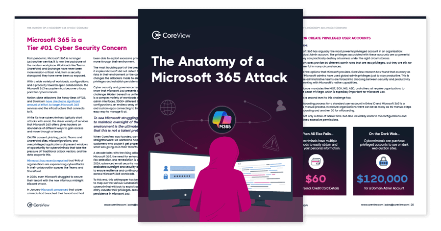 CoreView's Anatomy of a Microsoft 365 Attack
