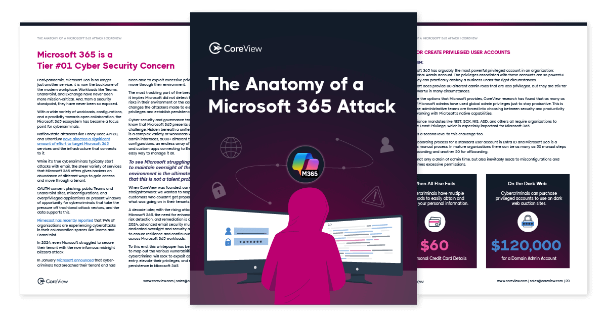 CoreView's Anatomy of a Microsoft 365 Attack