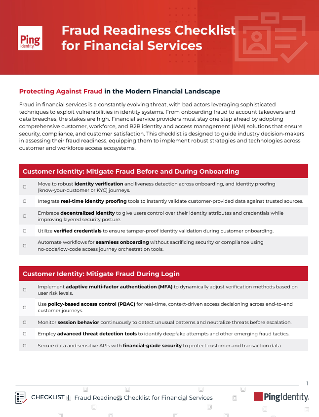 Fraud Readiness Checklist for Financial Services