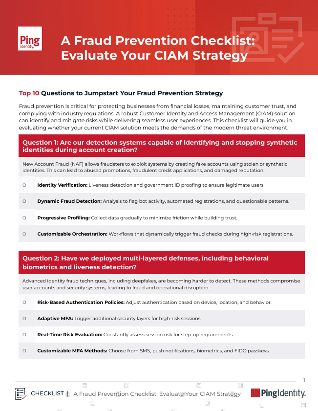 A Fraud Prevention Checklist: Evaluate Your CIAM Strategy
