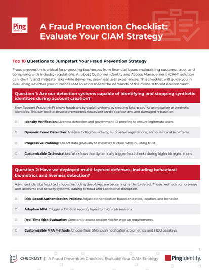 A Fraud Prevention Checklist: Evaluate Your CIAM Strategy