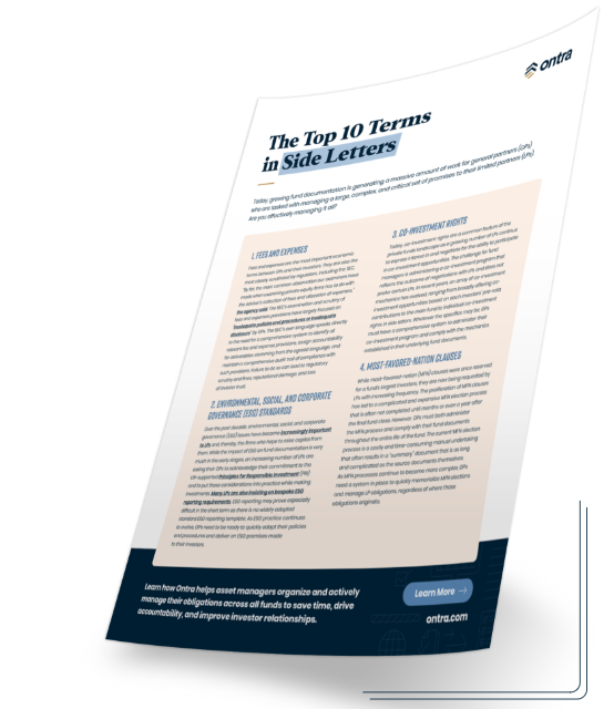 The Top 10 Terms in Side Letter Agreements