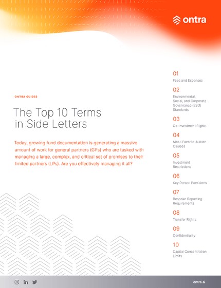 The Top 10 Terms in Side Letter Agreements